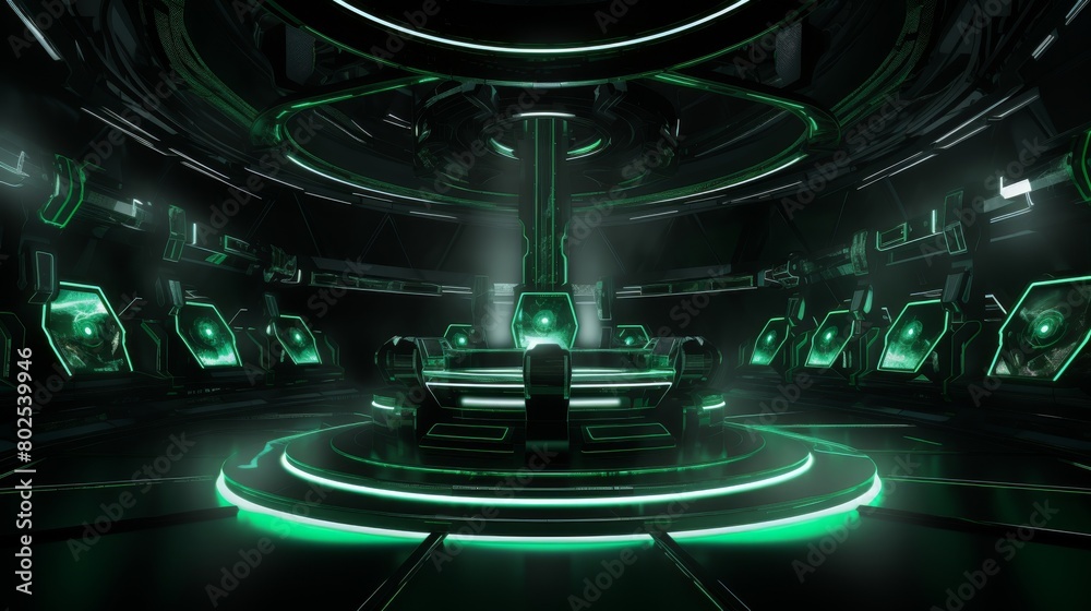 hi tech gaming futuristic sci fi concept stage design, esport ...