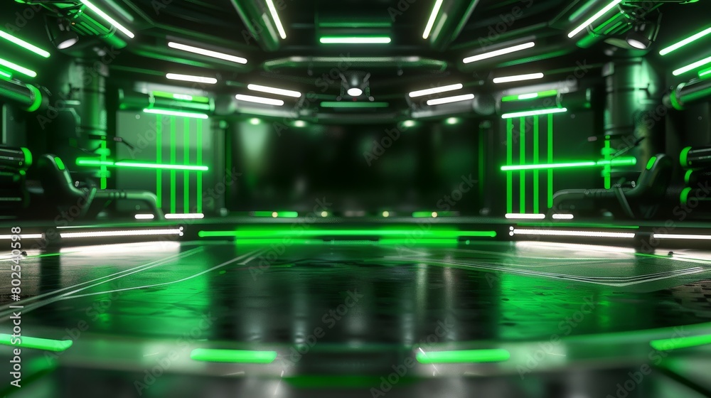 hi tech gaming futuristic sci fi concept stage design, esport ...