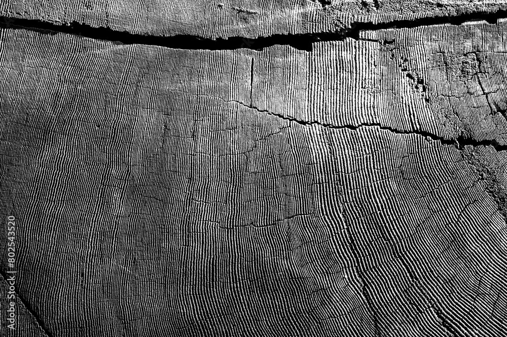 Foto de Cross section of a giant ancient sequoia tree cut on the west ...