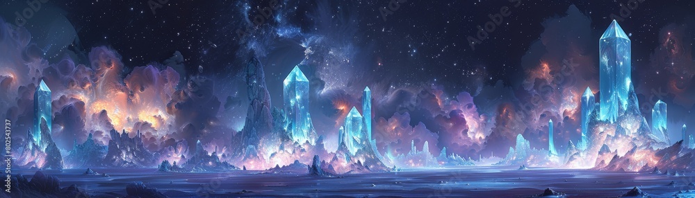 Quantum Quartz citadels rise from the depths of Velvet Vortex oceans ...