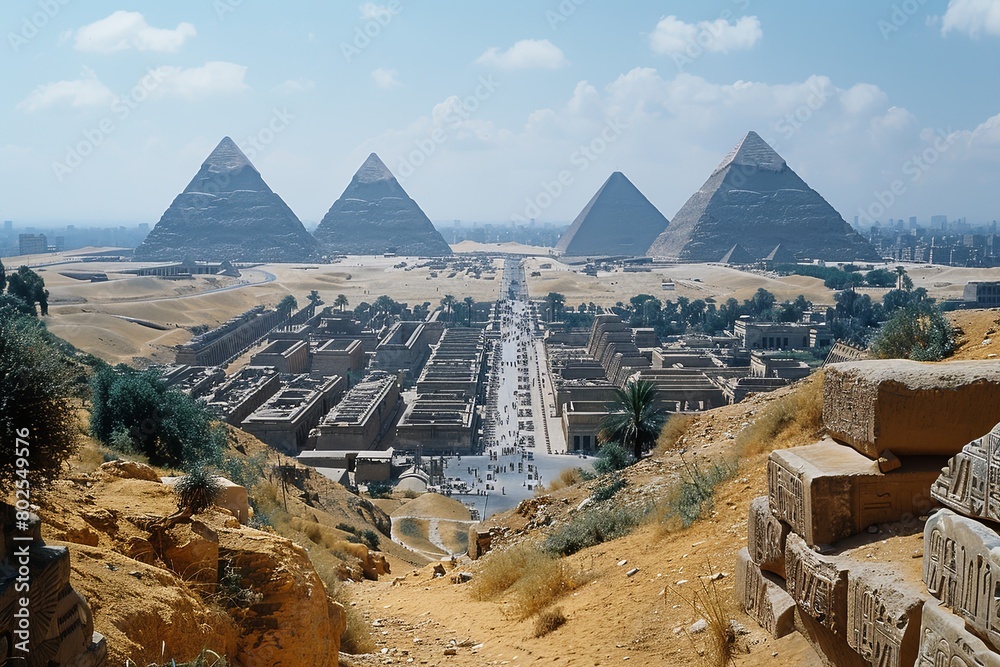 Ancient Egyptian-Inspired Architectural Marvel: Towering Pylons ...