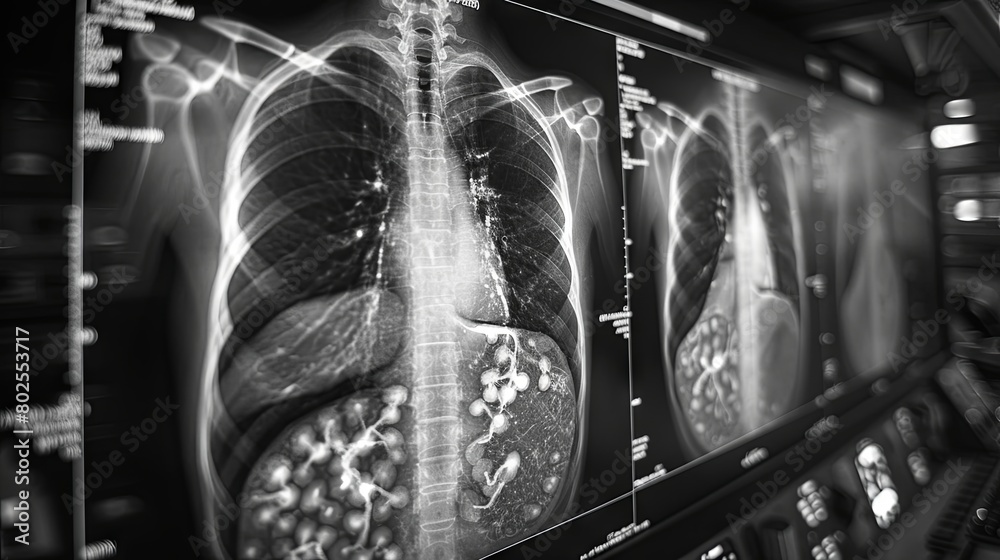 Detailed Medical Imaging: Computed Tomography Scans Displaying Chest X ...