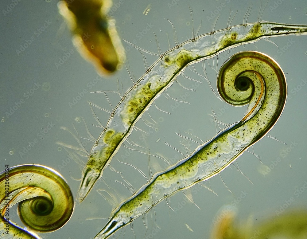 Bacteria under a microscope. 3d rendered illustration of a bacteria ...