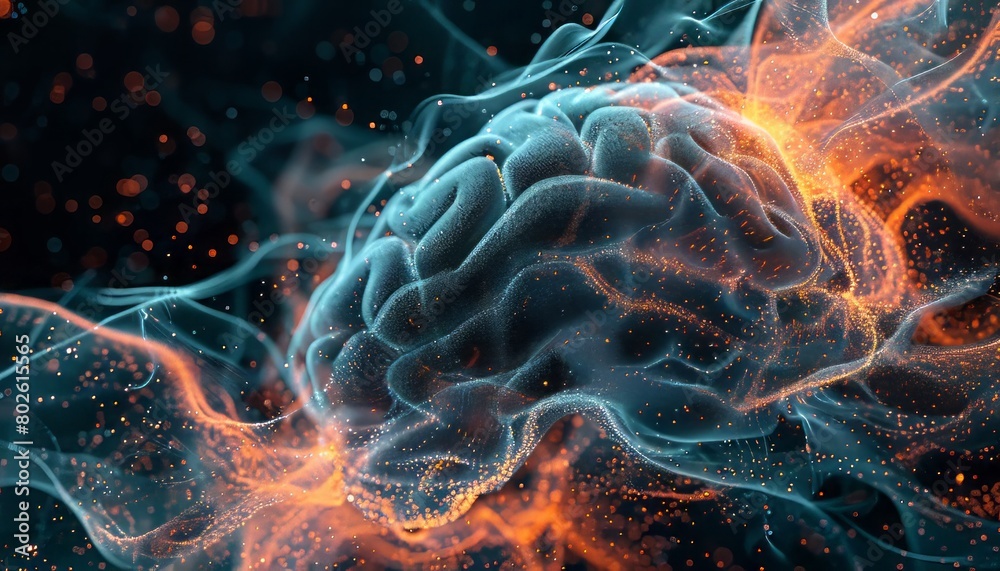 Dynamic brain visualization depicts intricate neural connections ...