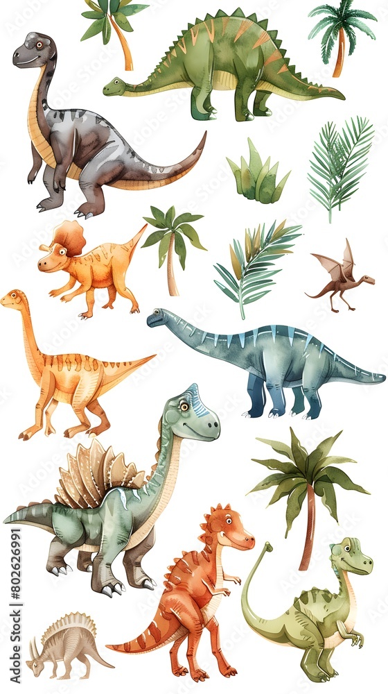 Safari Animal Set with Dinosaurs: Prehistoric creatures brought to life ...