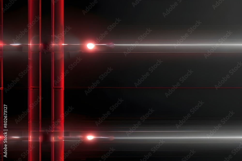 Abstract red light effect background. Futuristic technology light lines ...