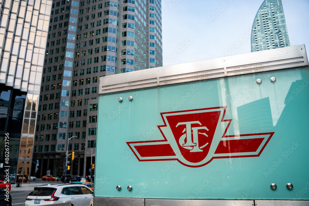 TTC logo sign. The Toronto Transit Commission (TTC) is the public ...
