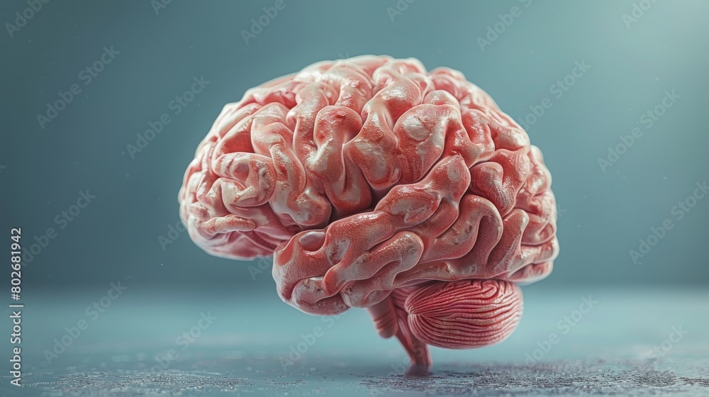 3D rendering image showcasing the executive function regions of the ...