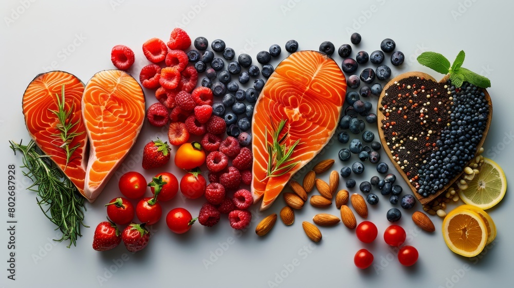 3D rendering image highlighting the importance of balanced nutrition ...