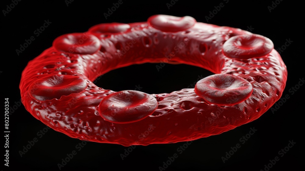 Red Blood Cell Anatomy, A detailed 3D rendering image providing an ...