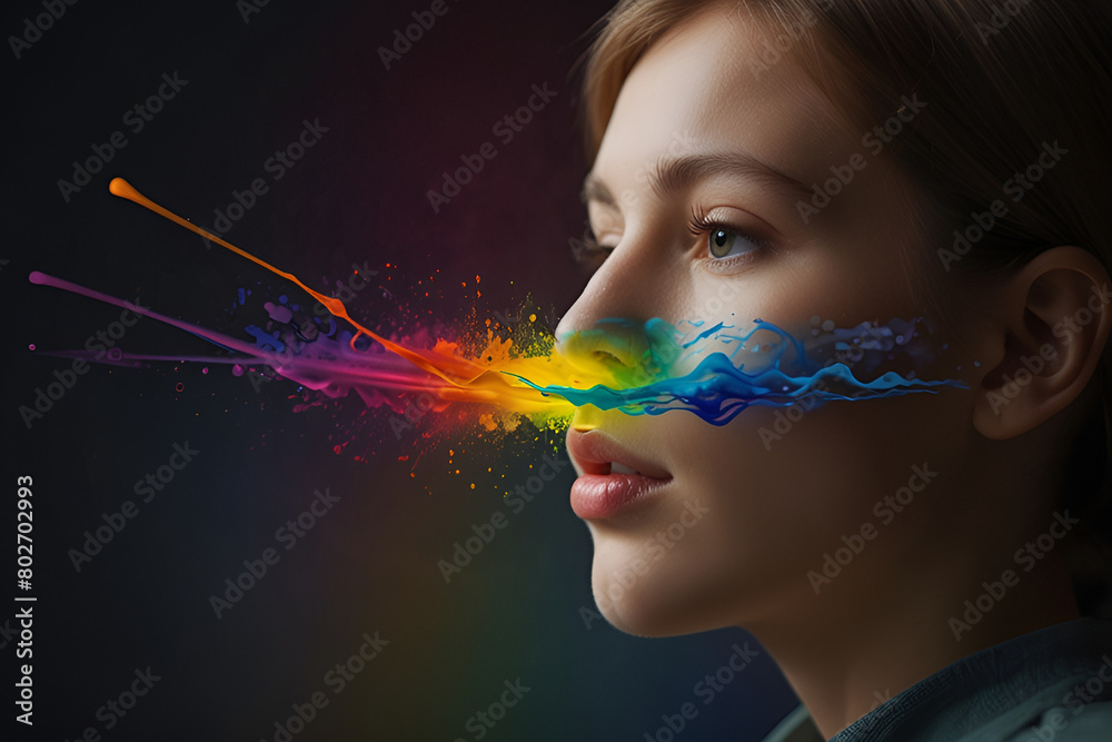 Colourful light on face, Enter the world of synesthesia with these ...