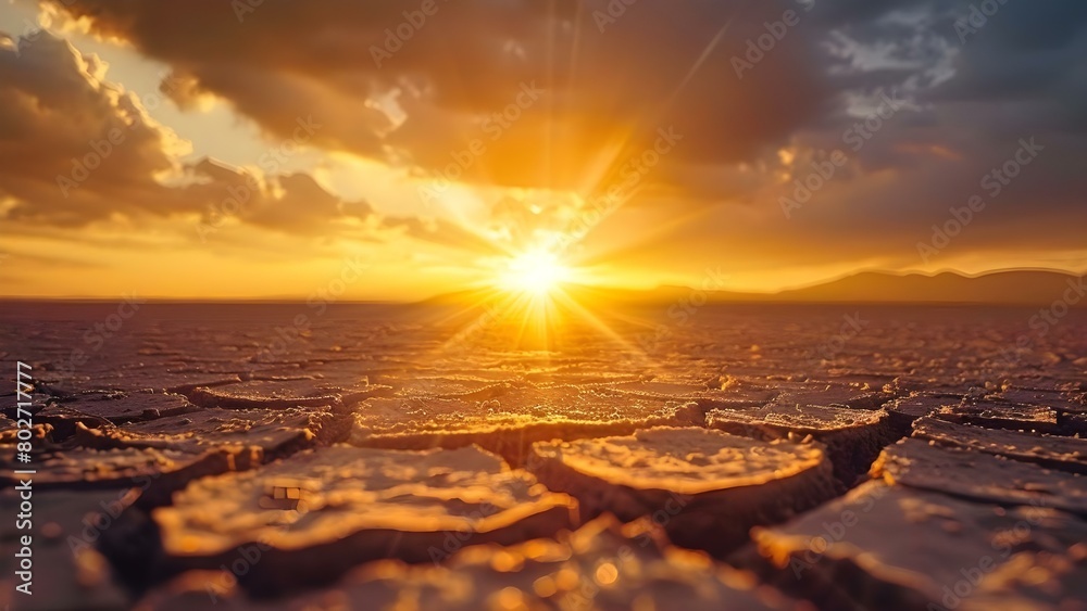 Dramatic image symbolizing impact of carbon pollution on global warming ...