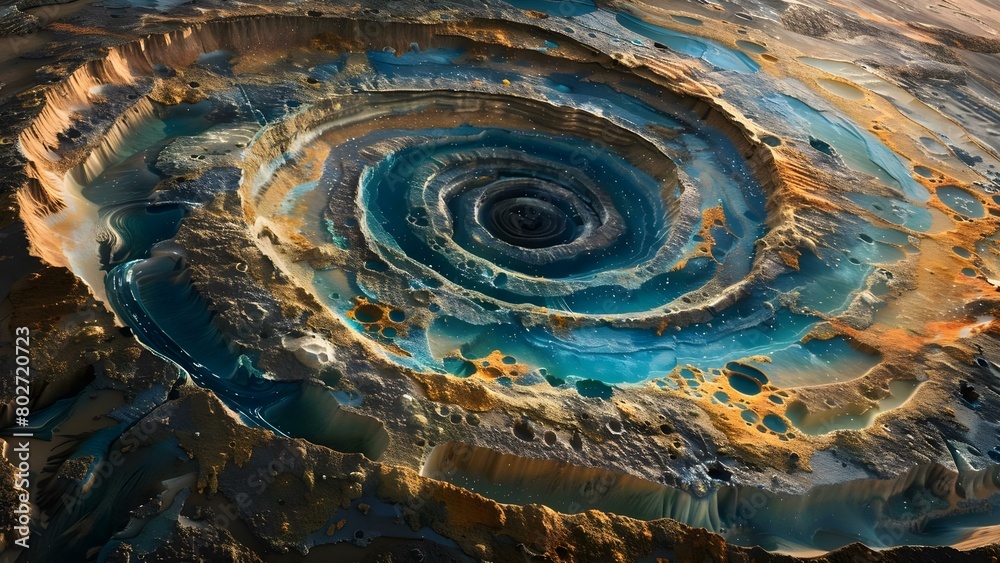 Artistic depiction of lifes emergence on early Earth through natural ...