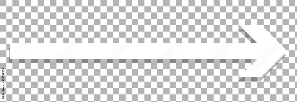 White arrow icon on transparent background. flat style. white arrow ...