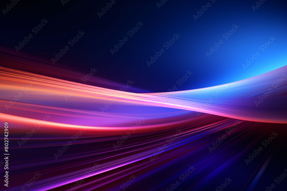 Streamlined speed light blue and purple special effects, abstract ...