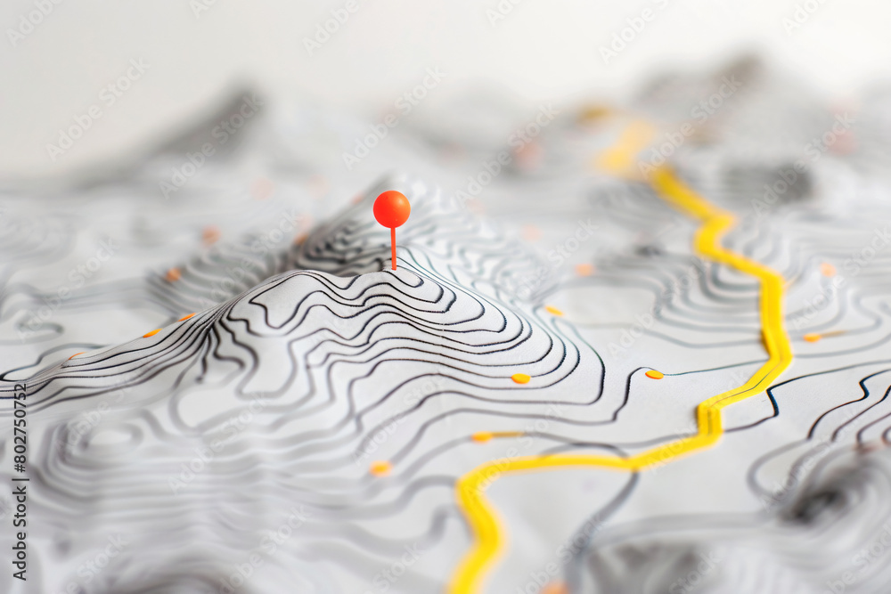 Topographic map background with elevation assignments. Modern design ...