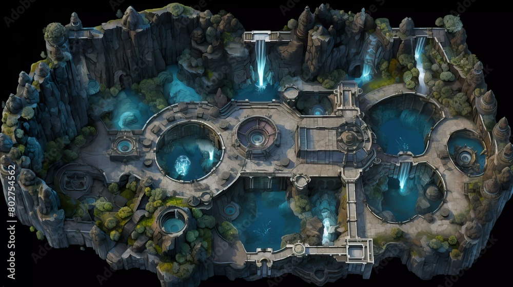 DnD Battlemap Crystal, Palace, Battlemap, Intricate, Map, Tactical ...