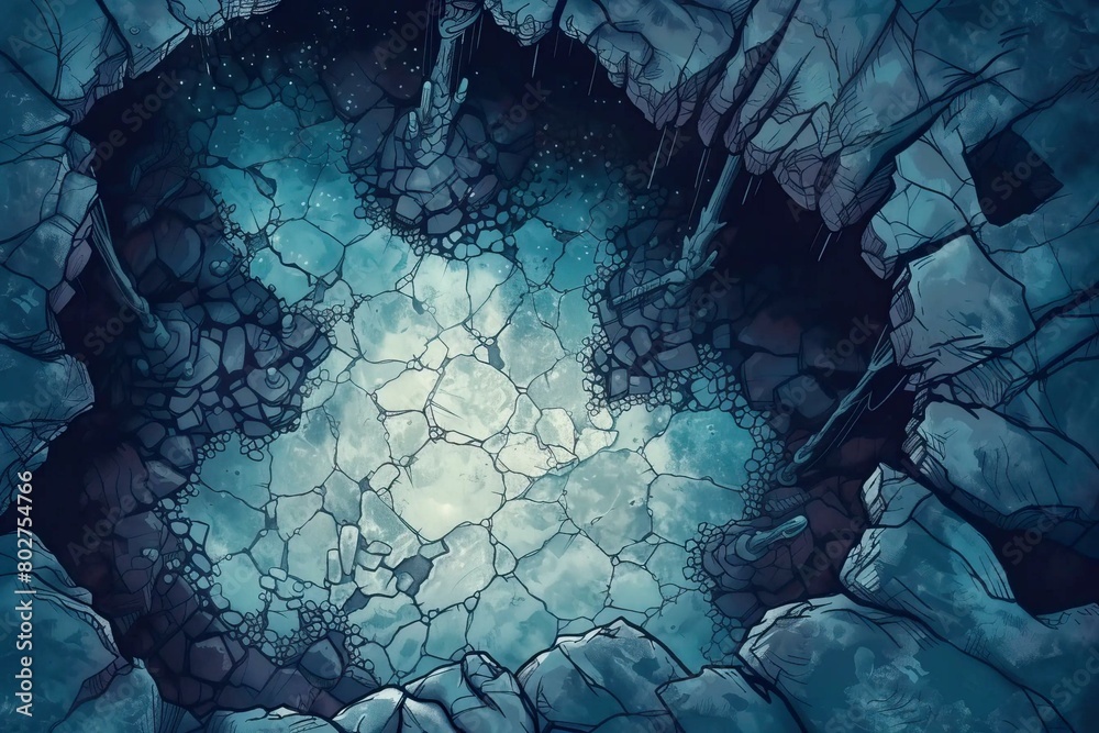 DnD Battlemap exploration, fantasy, adventure, map, caverns, monsters ...