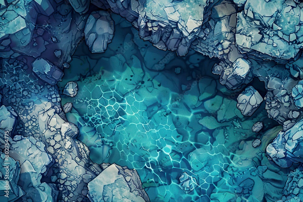 DnD Battlemap crystal, caves, battlemap, hideout, mysterious ...