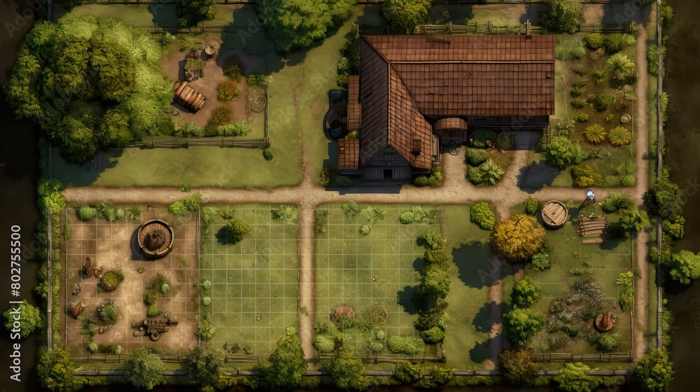 DnD Battlemap Farm Alchemical: Mysterious and enchanting landscape with ...