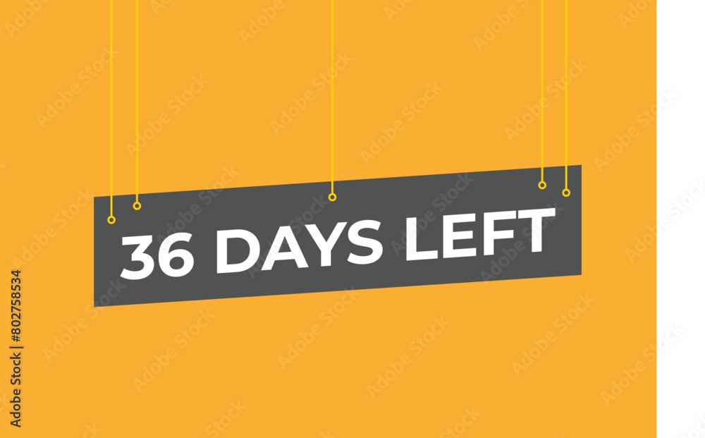 36 days to go countdown template. 36 day Countdown left days banner ...