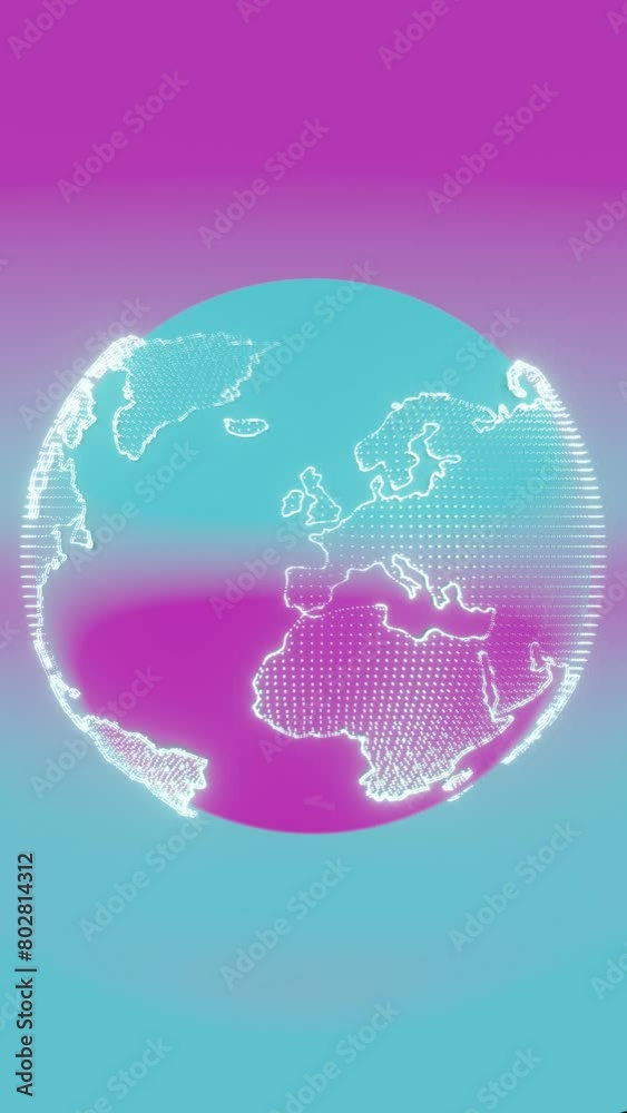 3D abstract rendition of Earth in a holographic style, offering a ...