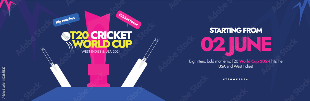 T20 Cricket World Cup 2024. T20 cricket world cup held in America and ...