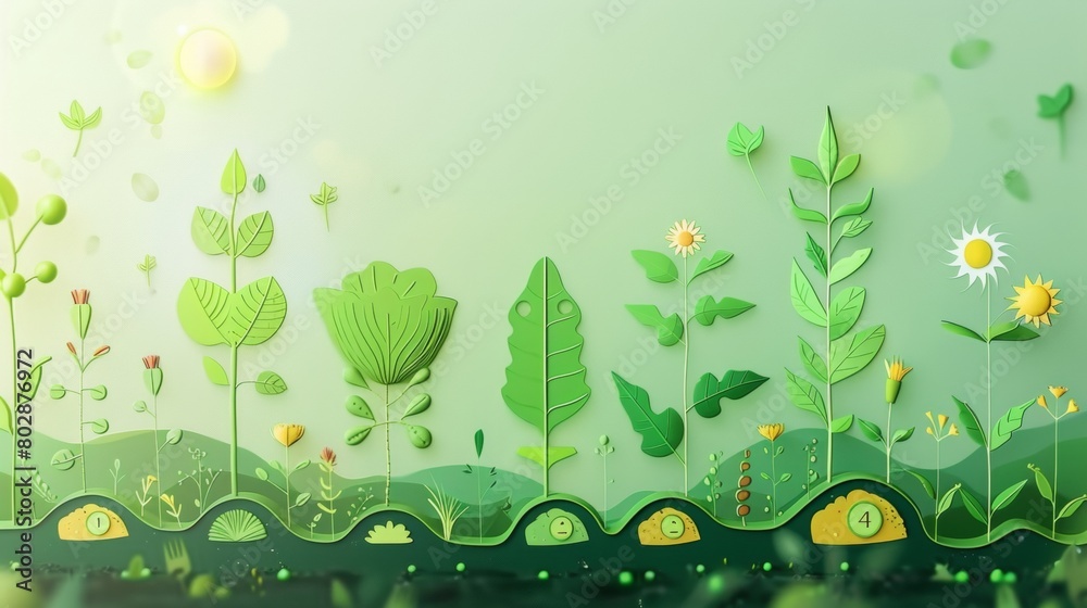 An infographic showing the stages of photosynthesis Stock Illustration ...