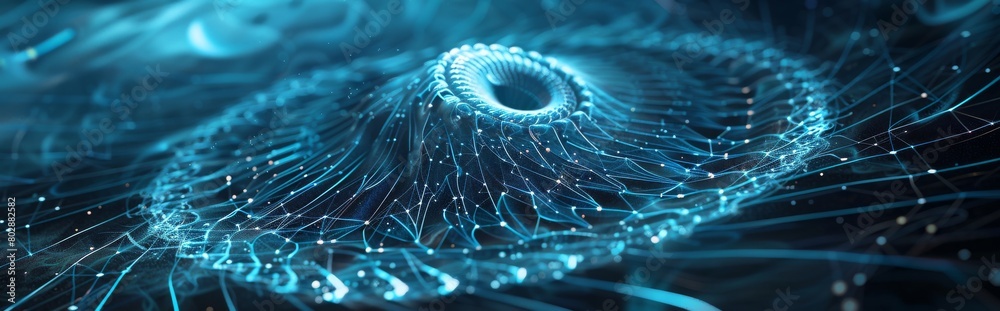 cybersecurity banner for linkedin, nodes, grids Stock Illustration ...