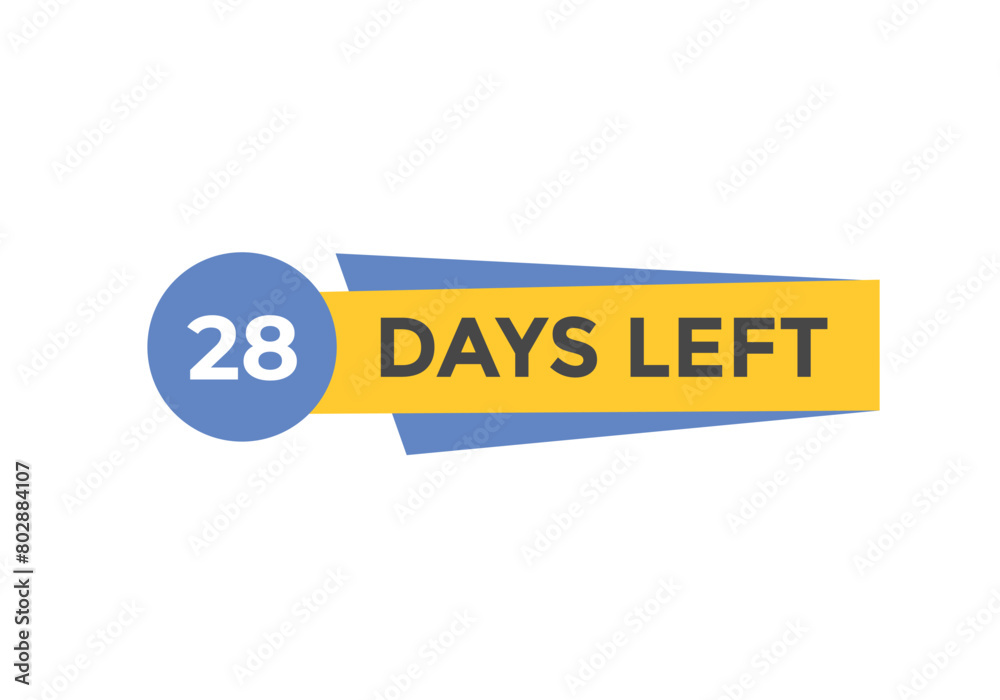 28 days to go countdown template. 28 day Countdown left days banner ...