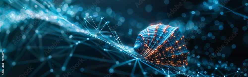 cybersecurity banner for linkedin, nodes, grids Stock Illustration | Adobe Stock