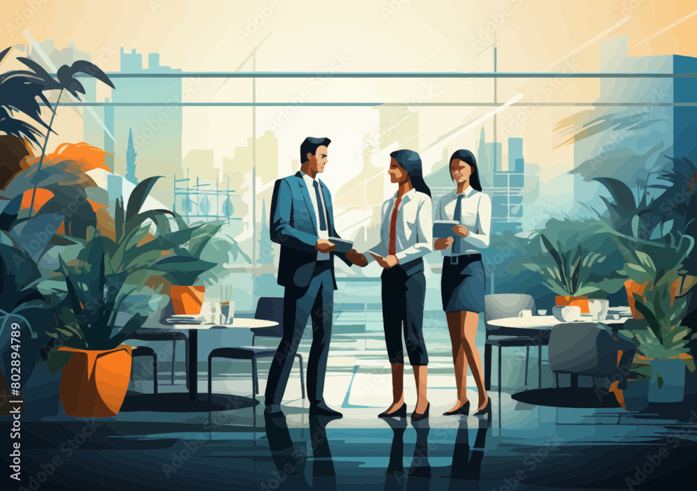 Onboarding new employee: Manager welcoming new hire on first day ...