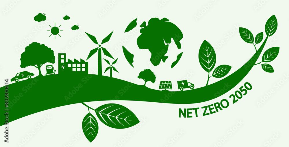 Net zero by 2050, carbon neutral. Net zero greenhouse gas emissions ...