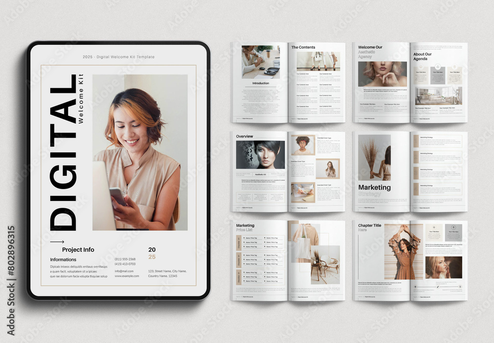 Digital Welcome Kit Template Stock Template | Adobe Stock