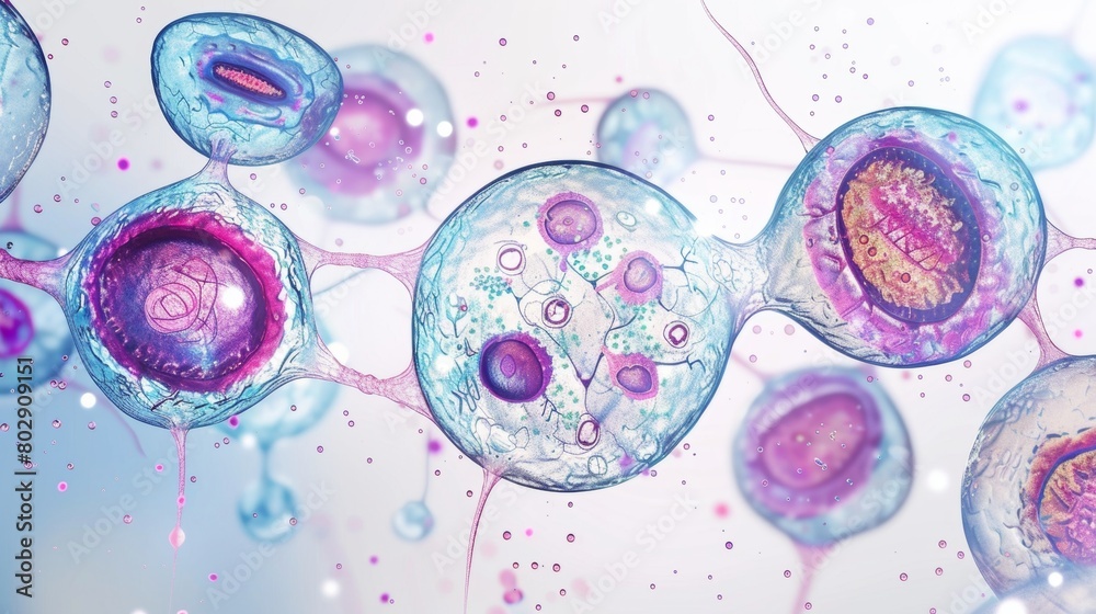 Diagrams explaining the process of mitosis and meiosis Stock ...