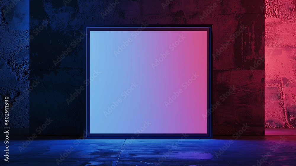 A minimalist blank picture mockup studio virtual background, offering a ...