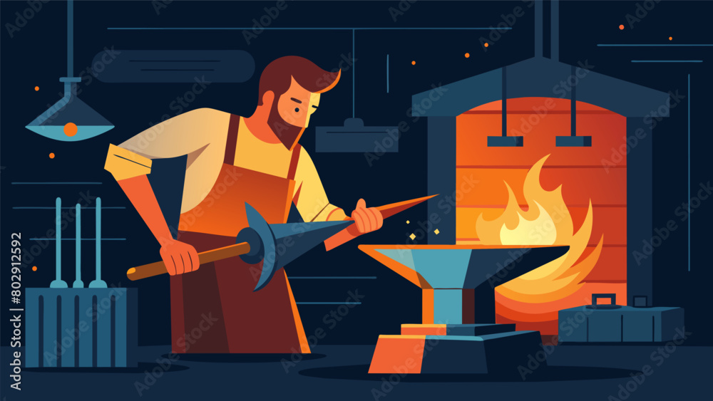 The scent of sawdust and linseed oil filled the air as a blacksmith ...