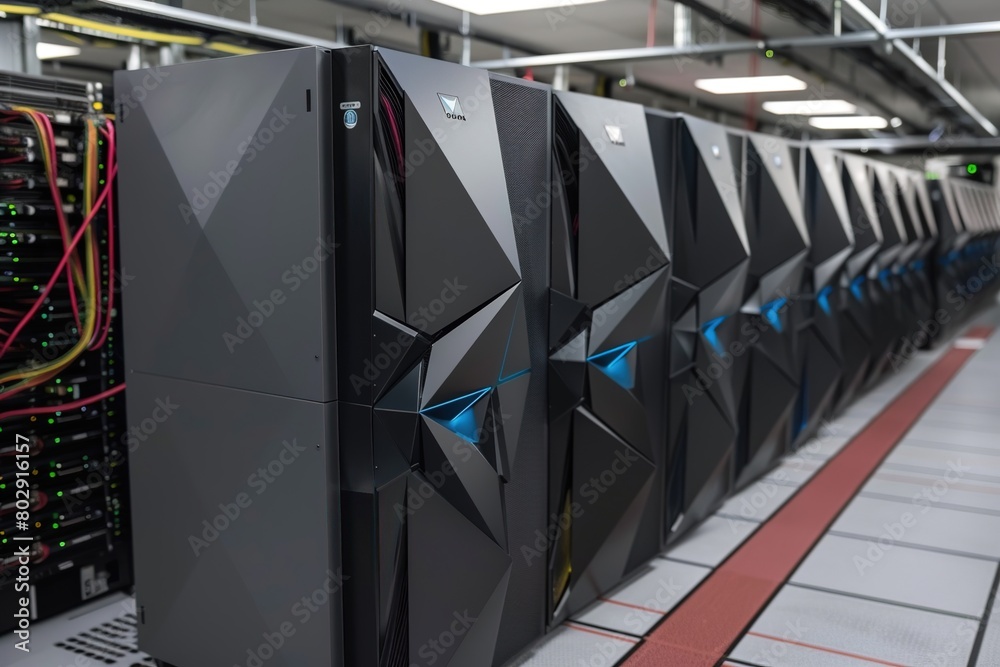 Advanced supercomputer, powerful and cutting-edge technology, enabling high-performance ...