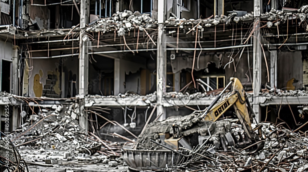 Demolition and Dismantling: Pictures showcasing the demolition of ...