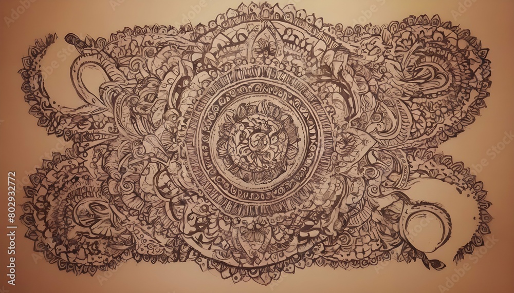 Mehndi patterns inspired by Indian mythology and folklore featuring ...