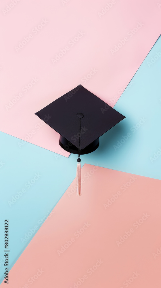 Elegant aesthetic invitation template for graduation with academic cap ...