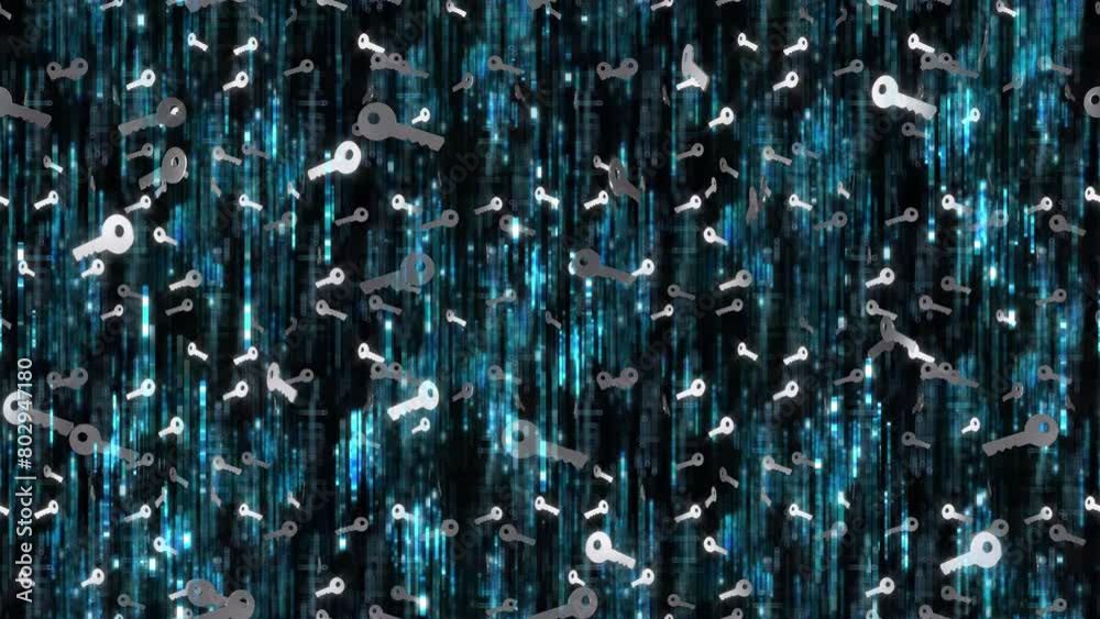 Key property ownership loop tile background falling. This residential ...