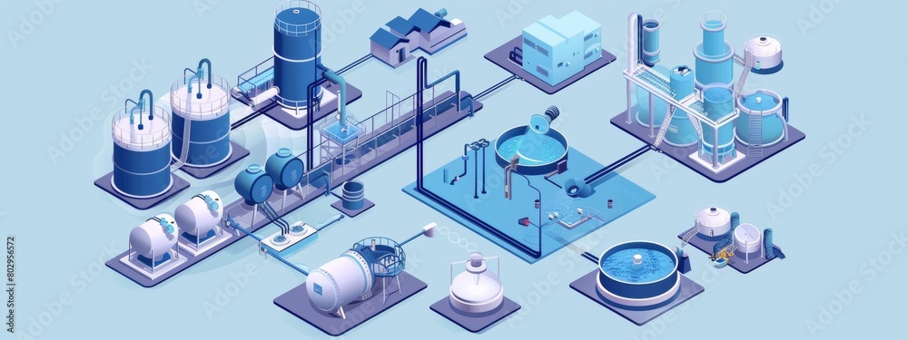 Diagrams illustrating the stages of the water purification process ...