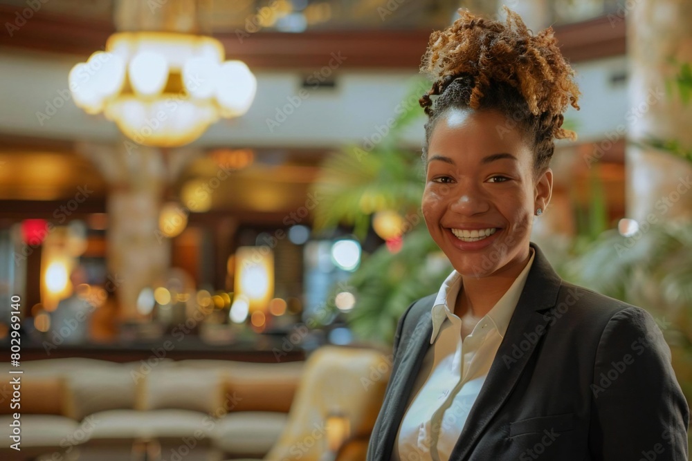 The Welcoming Face of Hospitality: Meet Our Female Hotel Manager Stock ...