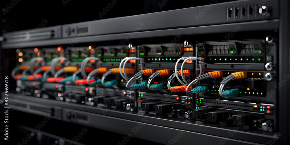 Network, patch panel, data center, networking, IT, technology ...