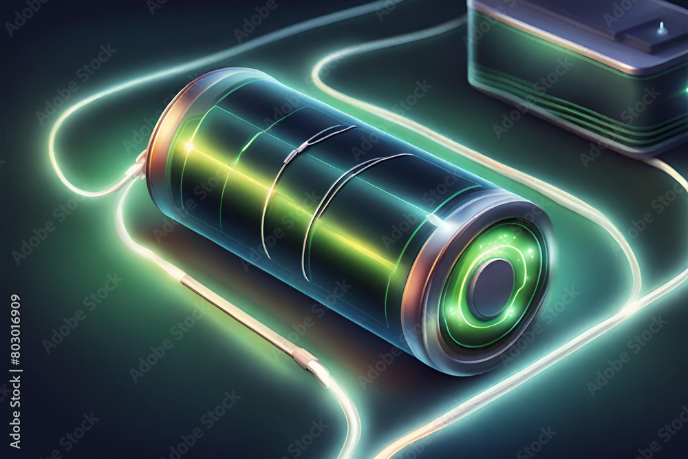 Technology battery high power electric energy with a connected charging ...