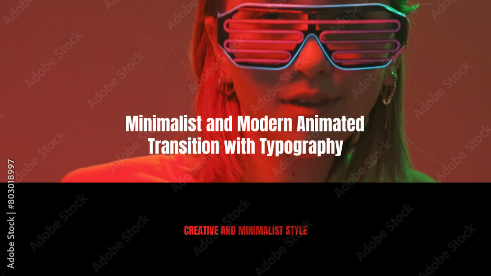 Minimalist and Modern Animated Transition with Typography Stock ...