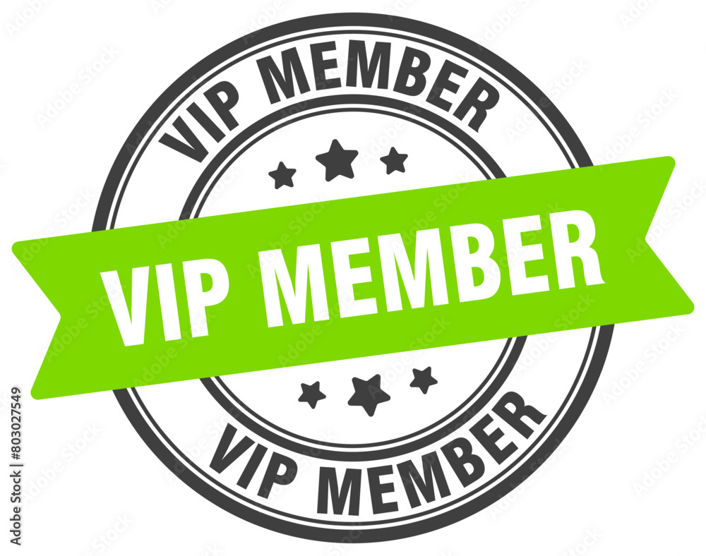 vip member stamp. vip member label on transparent background. round ...
