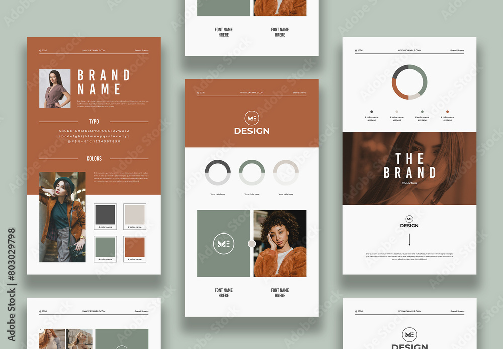 Brand Sheets Layout Design Presentation Template Stock Template | Adobe ...