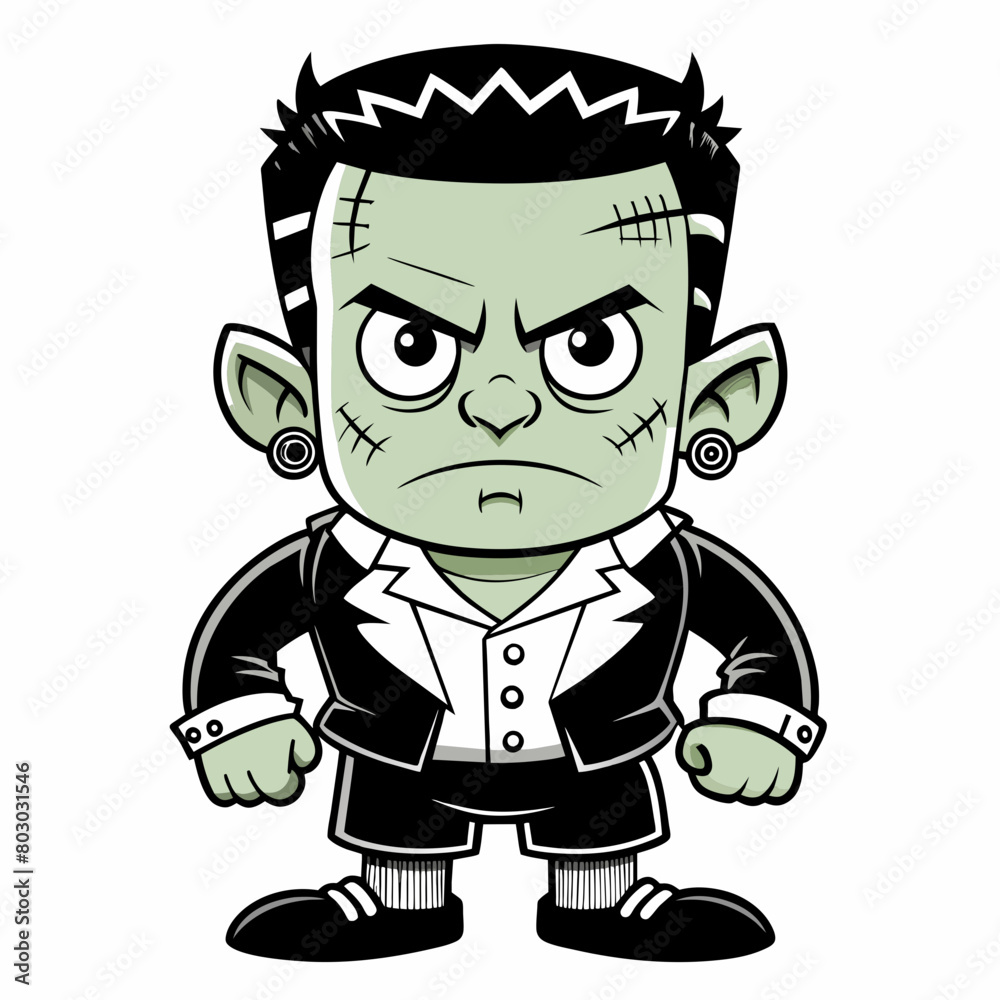 Sure, here is a description for a cartoon character of a person dressed ...